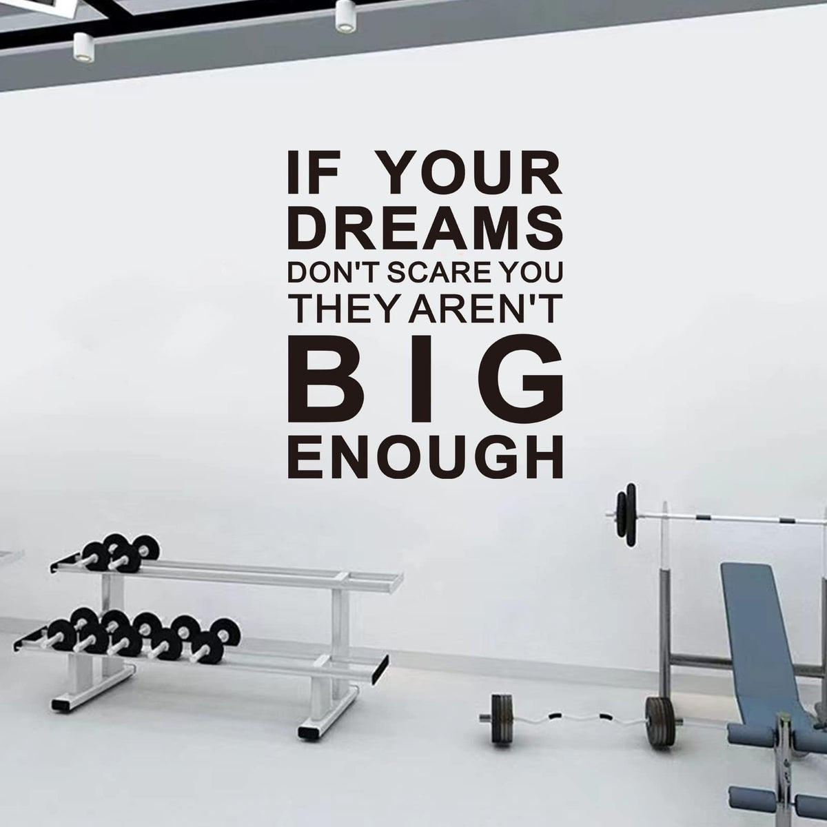 Inspirational Quotes Wall Stickers - Motivational Office Gym Wall Deca ...