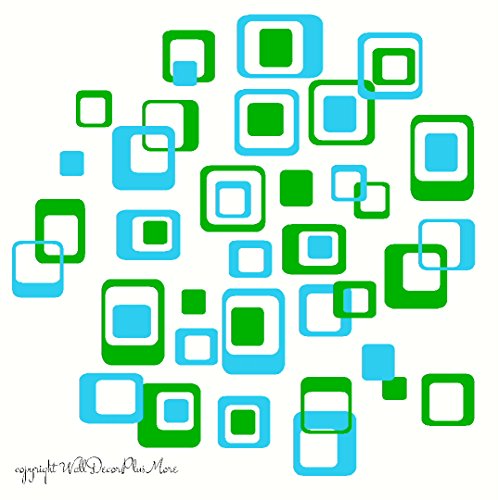 Wall Decor Plus More WDPM1036 Funky R/Squares Wall Sticker Vinyl Decal ...