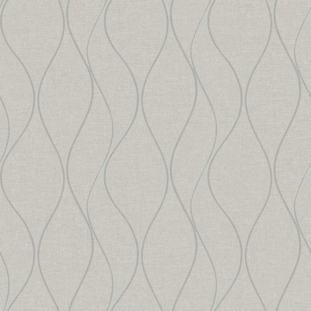 BEIGE WAVE OGEE PEEL & STICK WALLPAPER – WallDecals.com