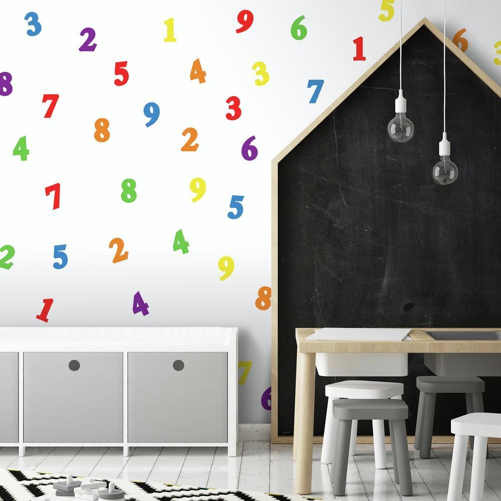 NUMBERS PRIMARY PEEL & STICK WALL DECALS – WallDecals.com