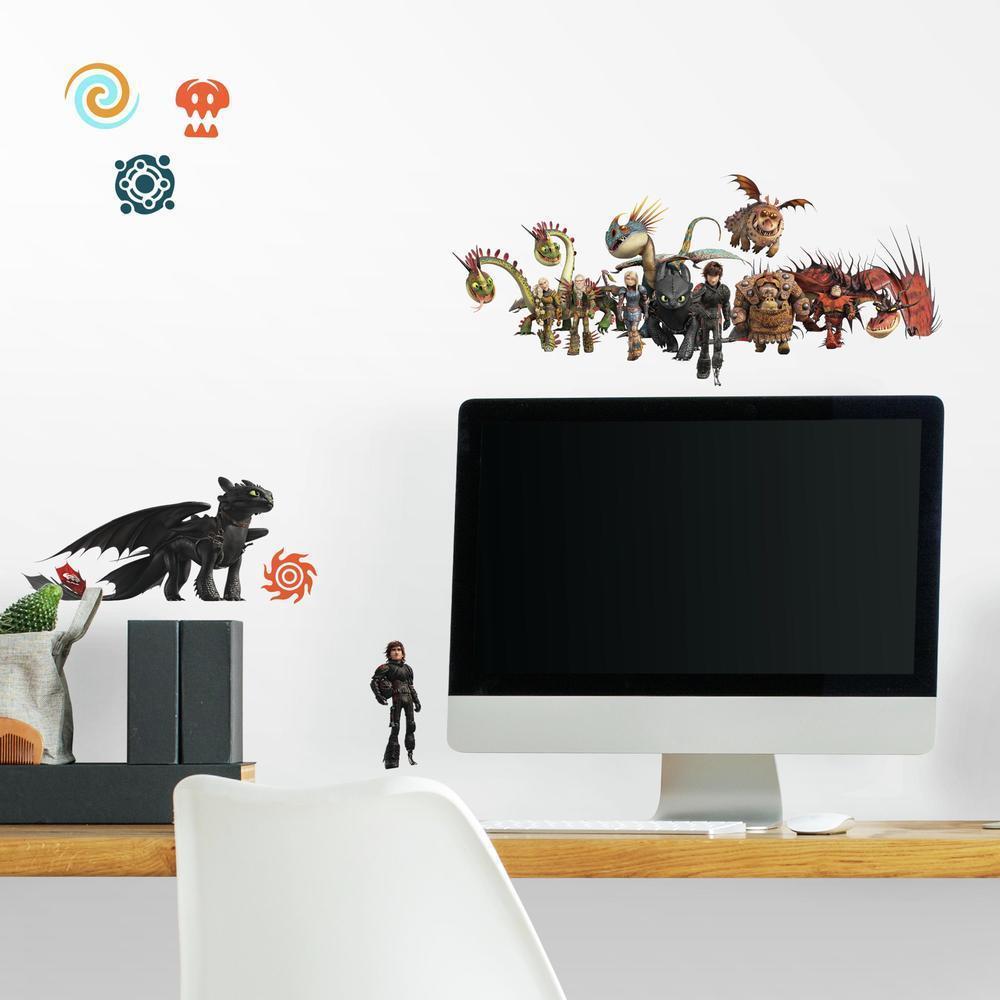 HOW TO TRAIN YOUR DRAGON: THE HIDDEN WORLD PEEL AND STICK WALL DECALS ...