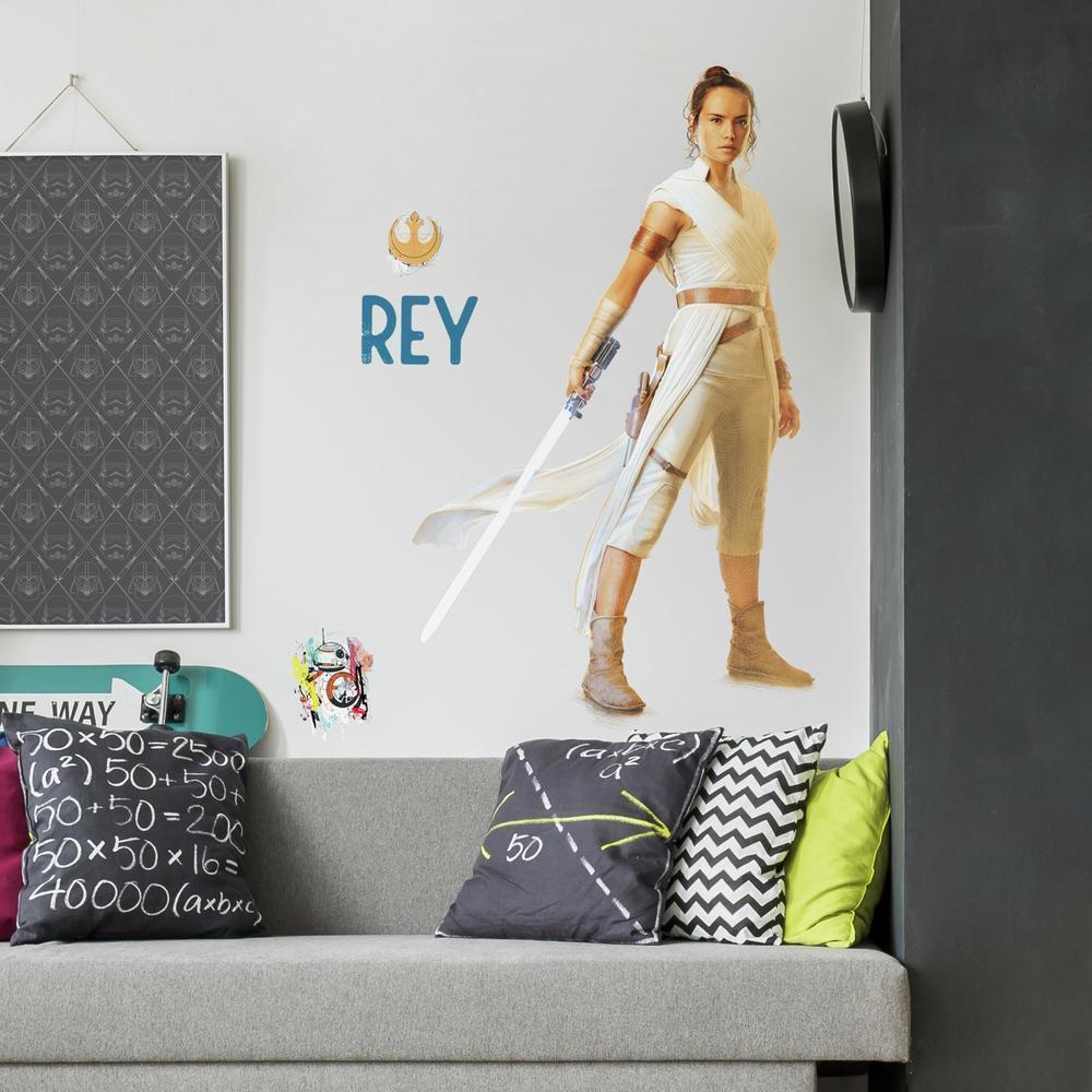 STAR WARS EPISODE IX REY PEEL AND STICK GIANT WALL DECALS – WallDecals.com