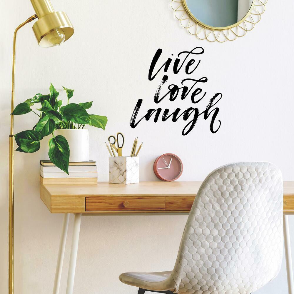 LIVE LAUGH LOVE SCRIPT PEEL AND STICK WALL DECALS – WallDecals.com